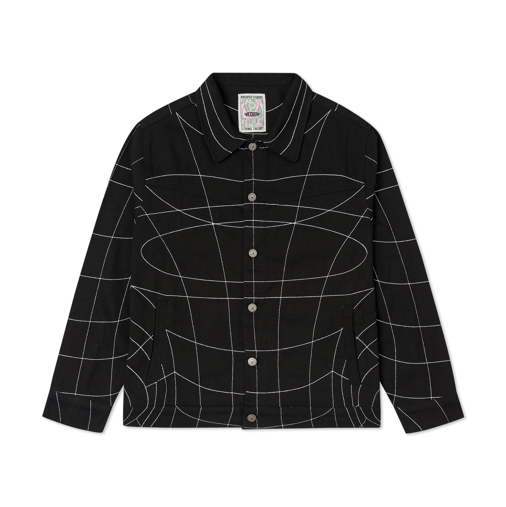 String Theory Stitched Denim Jacket [Black] - KidSuper
