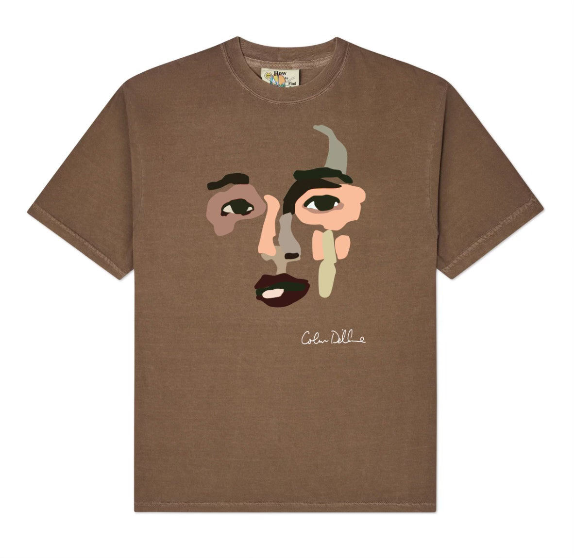 [AW25-TEE-16]-shaped face tee-Espresso - KidSuper