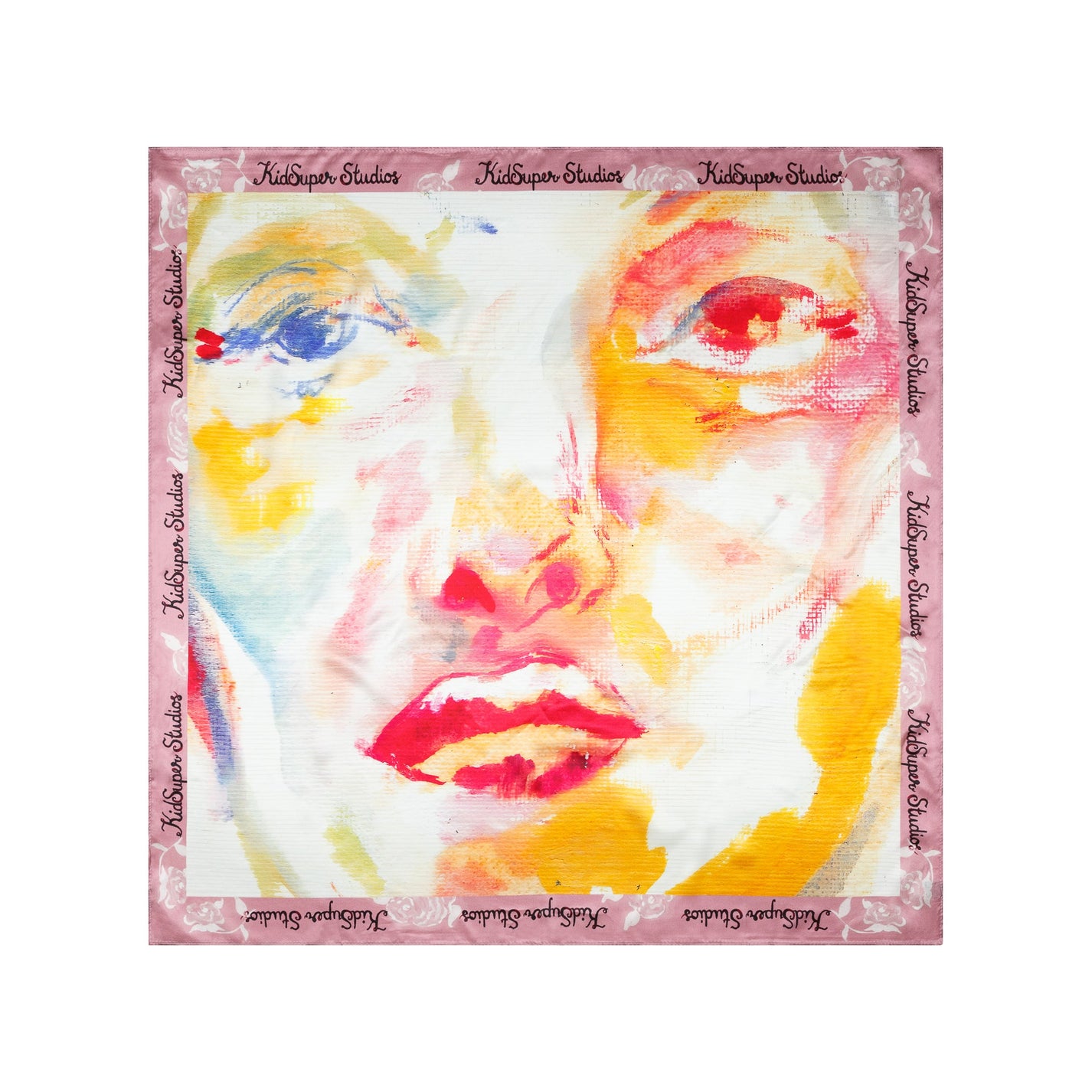 Painted Face Silk Scarf [Multi] - KidSuper
